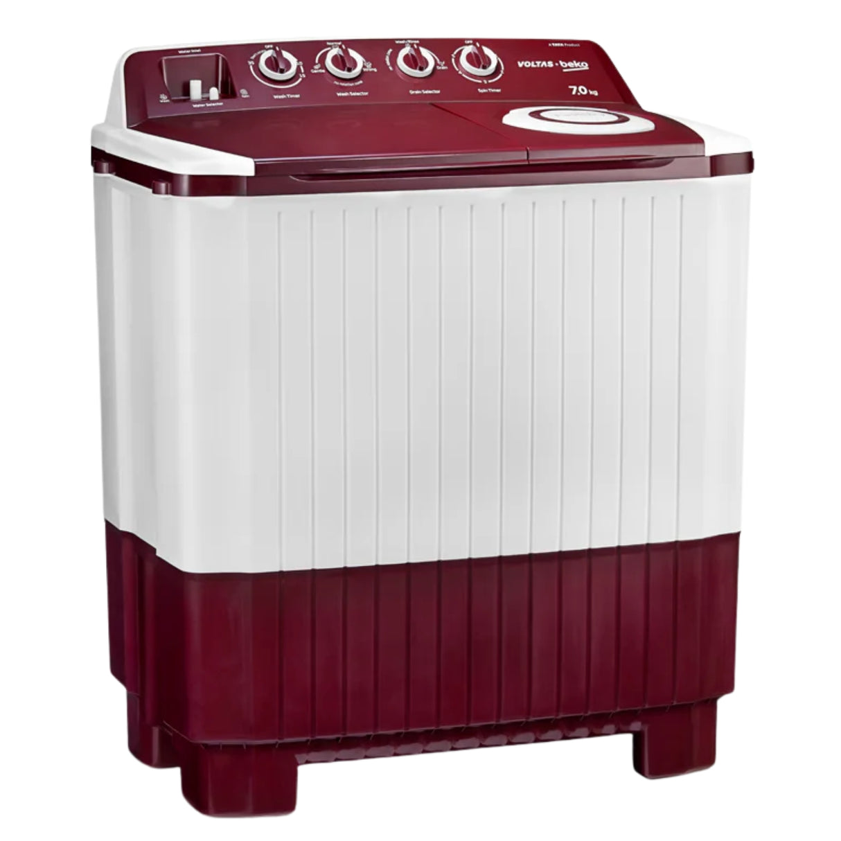 Voltas Beko WTT70DLIM Semi Automatic Washing Machine 7 kg - Burgundy ...